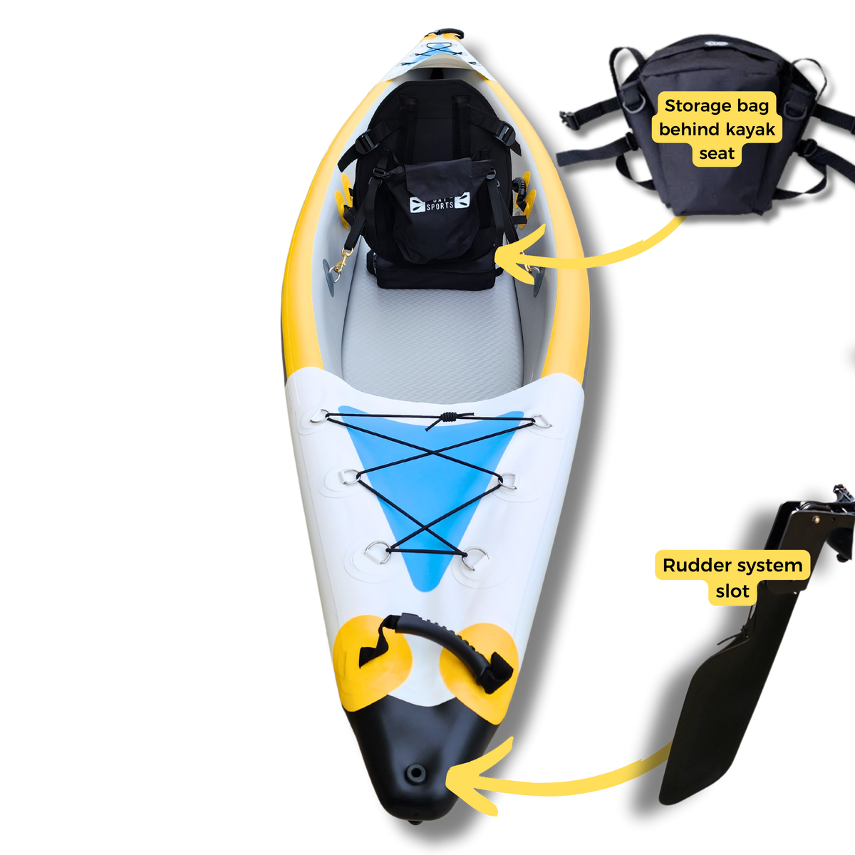 Single Inflatable Kayak | Air Glide 385 | Bay Sports
