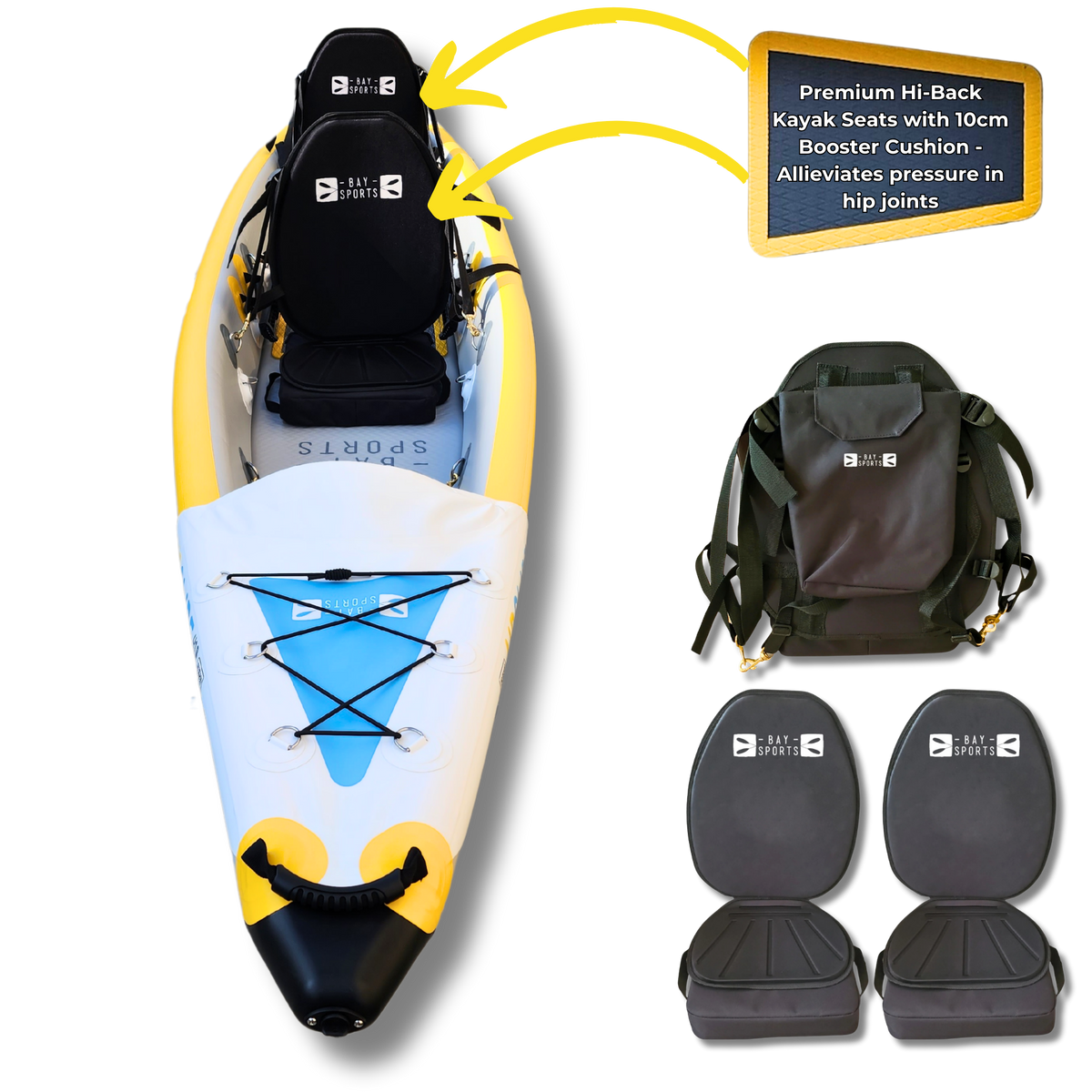 Air Glide 410 | 4.1m Double Inflatable Kayak | Bay Sports