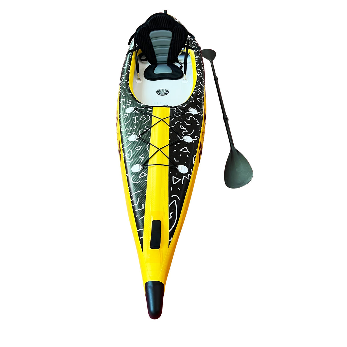 Single Inflatable Kayak | Single Inflatable Kayak Black/Yellow – Bay Sports