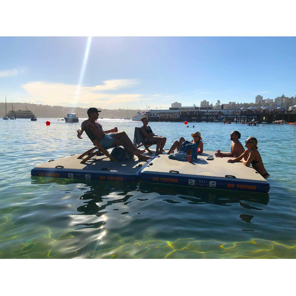 Inflatable Floating Dock | Air Pontoon | Swimming Platform I Bay Sports